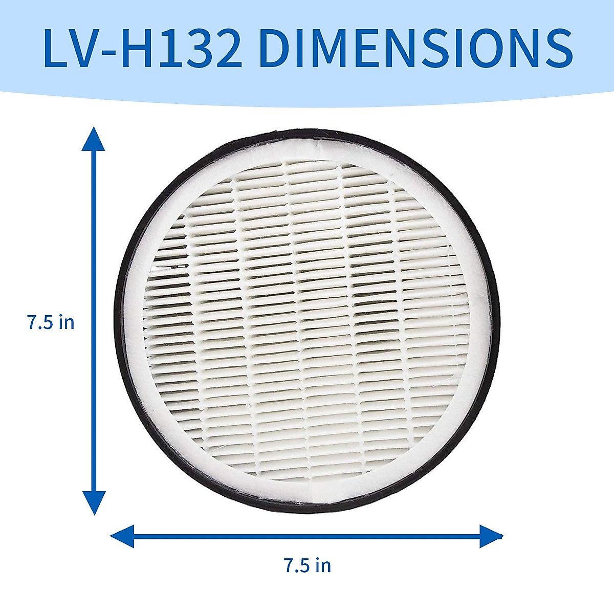 3 Pack LV-H132-RF Replacement Filter for LEVOIT LV-H132 Filter Replacement, 3-in-1 H13 True HEPA and Activated Carbon Filter Replacement with 2 Brush