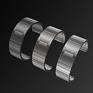 VeveXiao Strap Compatible with Huawei Watch 3/3 pro/ GT 46mm/GT2 Pro/GT2 46mm, 22mm Stainless Steel Replacement Strap for Samsung Galaxy Watch 46mm/Galaxy watch 3 45mm/Gear S3 Band (Titanium Grey)