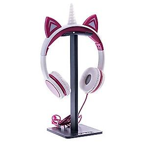 Gabba Goods Premium Kid's/Children's Safe Sound LED Light Up in The Dark Cat Over The Ear Comfort Padded Stereo Headphones with AUX Cable | Earphones - 85 Decibels