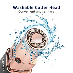 Facial Hair Remover for Women,Rechargeable Hair Removal Waterproof Face Shaver Razor for Peach Fuzz Fine Hair Chin Cheek Lip