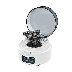LAB FISH Mini Centrifuge Machine 4000 RPM,980 xg RCF,Lab Benchtop Microcentrifuge W/ 2-in1 Rotor for 0.2/1.5/2ml Capacity Scientific Test Tubes