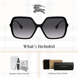 BE4324 Isabella 30018G 59MM Black/Grey Gradient Square Sunglasses for Women + BUNDLE with Designer iWear Eyewear Kit