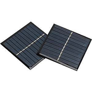 Bettomshin 5Pcs 5V 0.7W Mini Solar Panels Cells, Polycrystalline Solar Cells Micro Solar Panel Module for Light Electric Toys Solar Battery Charger DIY Solar Syatem Kits (2.76" x 2.76"/70mm x 70mm)