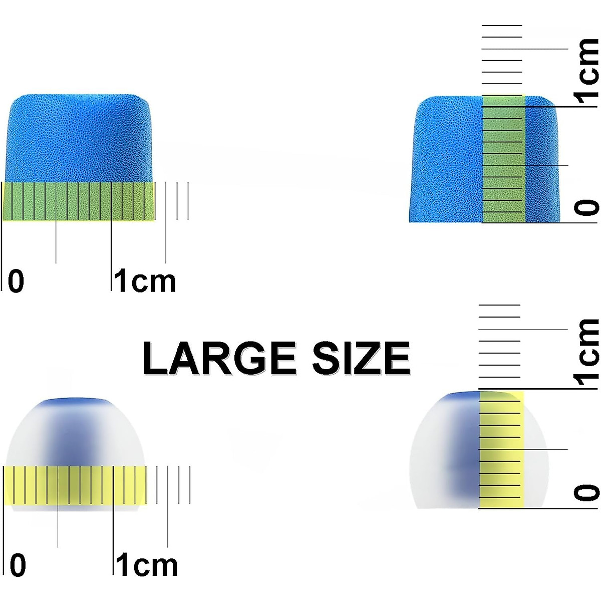 12pcs (NSY-BLMF-sB) S/M/L Premium Memory Foam and Silicone Eartips Adapters Compatible with Sennheiser (M2 IE) Momentum I and G, CX 3.00, CX 5.00, CX 7.00BT, HD1, HD1 Free and HD1 Wireless Earphones