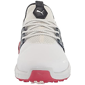 PUMA Golf Men's Ignite Articulate Volition Golf Shoe, Puma White-Puma Silver-Ski Patrol, 10.5