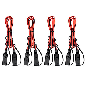 WMYCONGCONG 4 PCS SAE to SAE Extension Cable Quick Disconnect Wire Harness SAE Connector 3.28 Feet, 18 Gauge (3.28Ft)