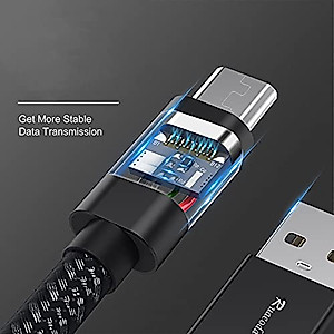 Ruaeoda Long Micro USB Cable Android Charger 20ft with Gold-Plated PS4 Charger Cable - High Speed 2.0 USB A Male to Micro USB Nylon Braided Cable for Android Phone Charger Cable