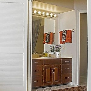 Design House 500942 6 Strip Light Contemporary Dimmable for Bathroom, Bedroom, Makeup Vanity, Polished Chrome