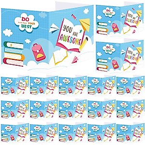 36 Pcs Desk Dividers Privacy Boards for Student Classroom Privacy Folders for Student Desks Study Carrels Reduces Distractions for School Student Tests, 15.76 x 13.3 x 11.8 inches (You are Awesome)