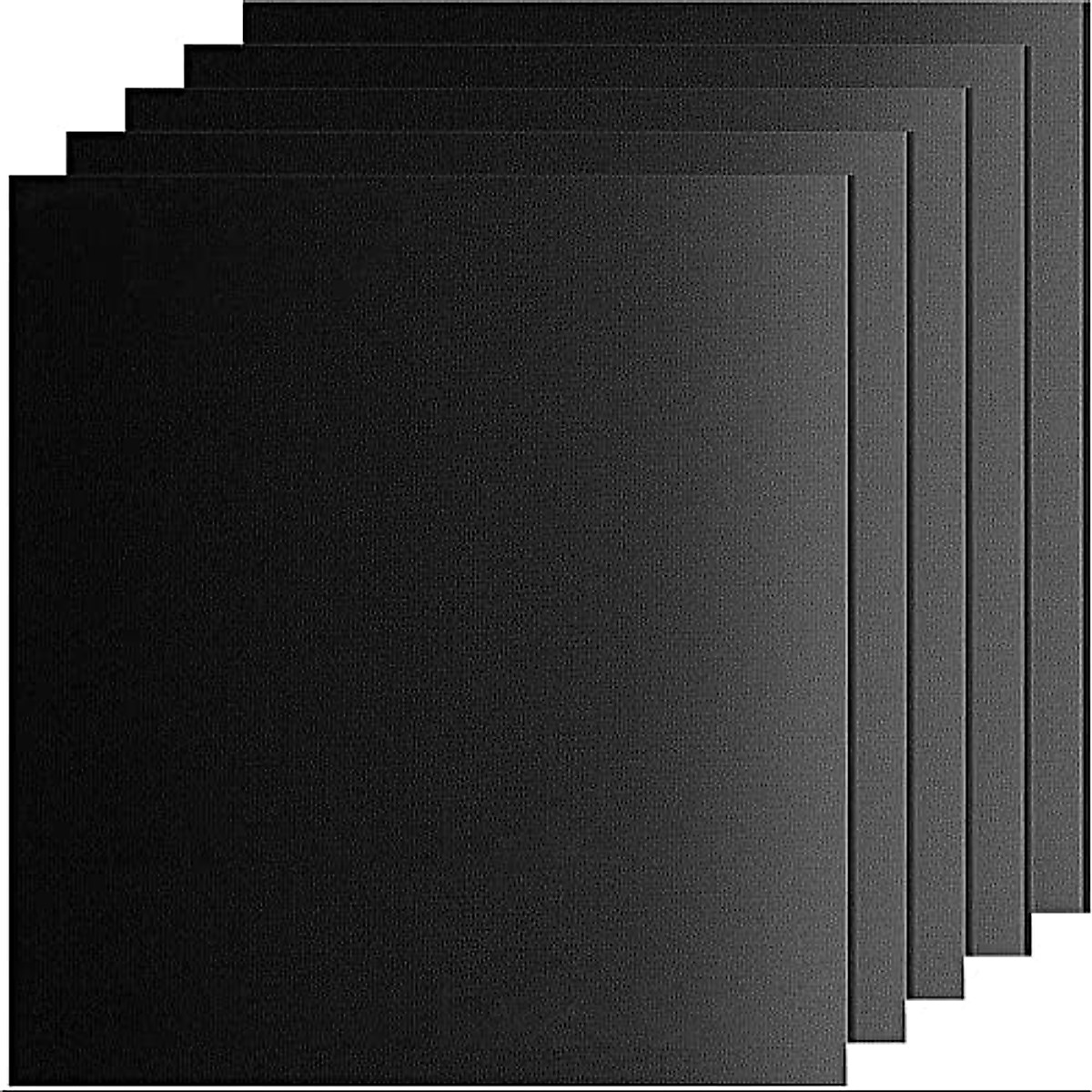 NA1 HomeEarth Grill Mat Set of 5 – For cooking and baking; Non-stick BBQ mats, Dishwasher safe, Reusable, Heavy Duty, Anti static ; For Microwave, BBQ, Air Fryer, All Grill types - BLACK