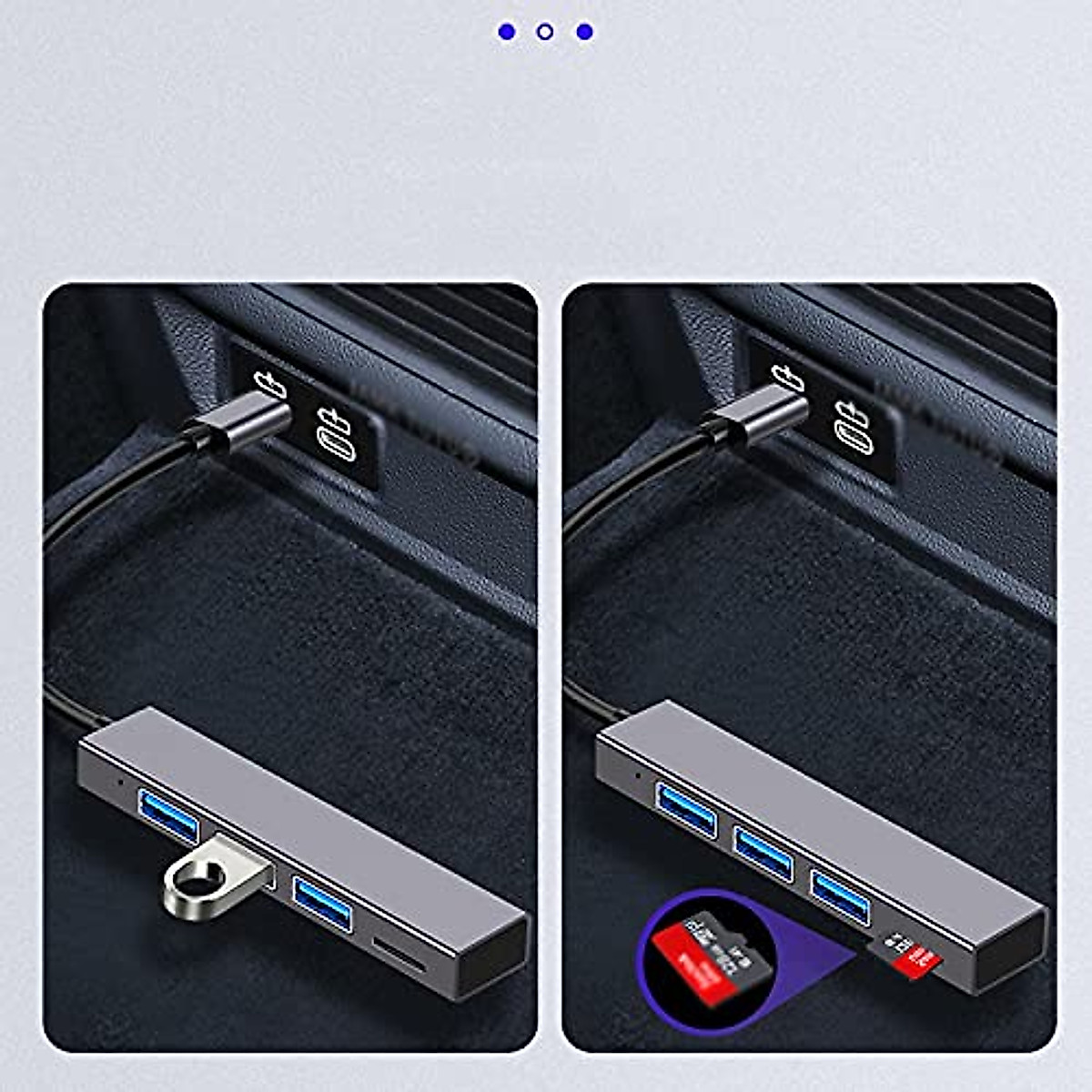 SHYPT Converter Dual USB Interface Car U Disk Listening to Songs Adapter Car Mobile Phone Charging Data Line Connection
