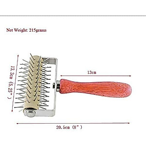 GQU Handle Roller Docker Stainless Steel for Pizza Cake Pie Homemade Baking Pizza Dough Docker For Homemade Pizza Cake Pie Bread Pastry Baking Tool