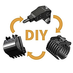 TOYGA RC Excavator Construction Truck 3-in-1 Crusher Timber Grab Truck Digger Vehicle 2.4G 23CH 1:14 Remote Control Excavator with Smoke Effect LED Light, 50 x 29.5 x 17cm (20KNDTNC59L15MSROY7R0MC)