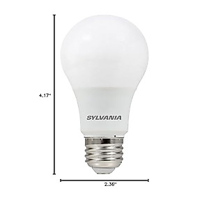 SYLVANIA A19 LED Light Bulb, 5.5W, 40W Equivalent, 13 Year, Dimmable, 450 Lumens. 2700K, Soft White - 1 Pack (74688)