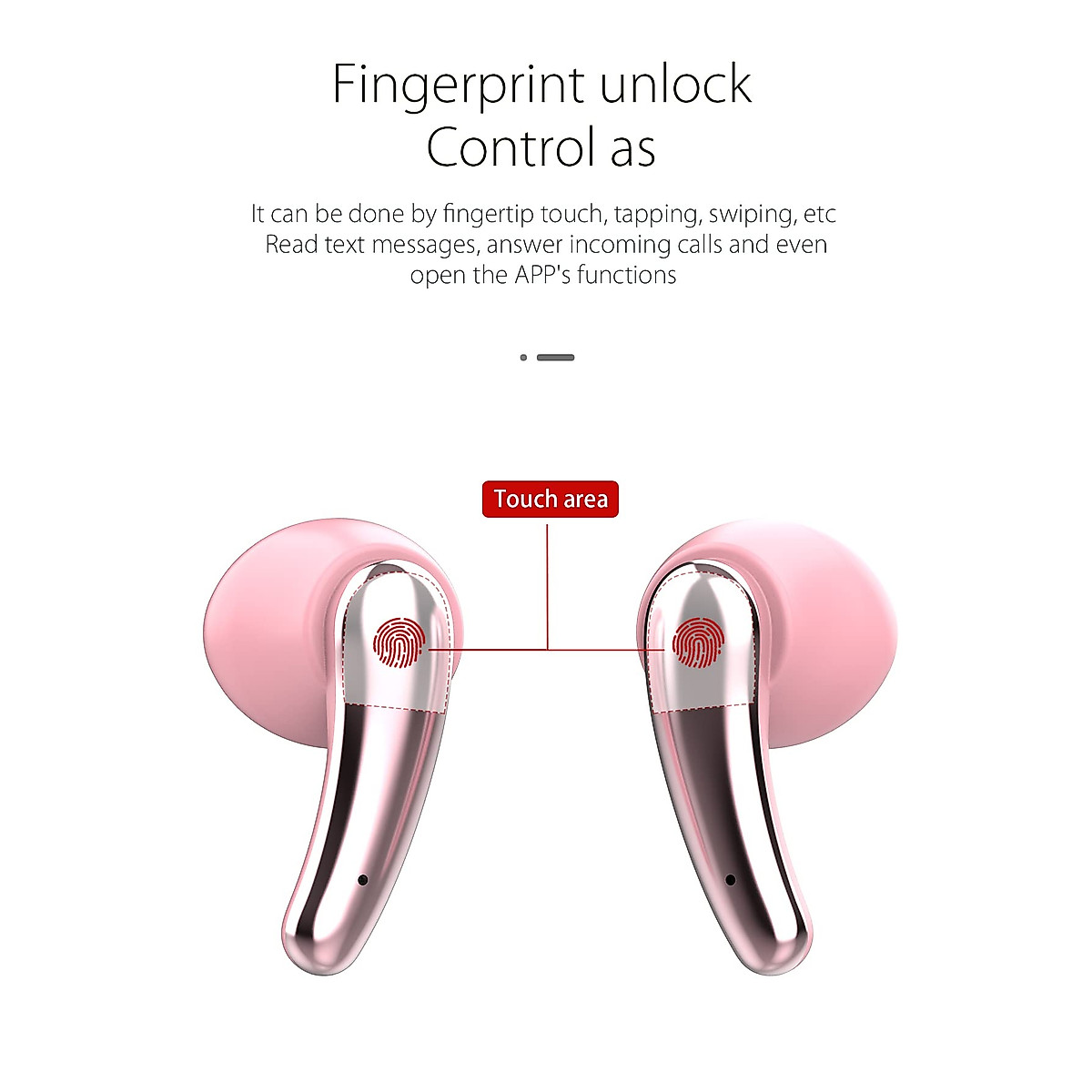 Aresrora Wireless Earbuds,TWS Bluetooth 5.1 in-Ear Headphones,TWS Wireless Earbuds with Type-c Charging Interface,Touch Control Earphones and Hi-Fi Stereo Sound Headset for iPhone and Android (Blue)