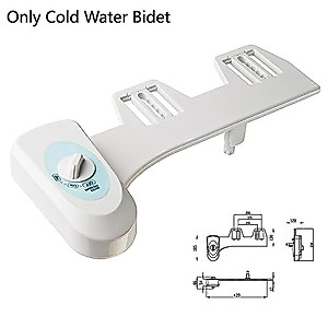 Bidet Toilet Seat Attachment,Smart Gentle Toilet Self Cleaning Sprayer,Bidet Toilet Attachment for Men Women Children Elderly (3/8)