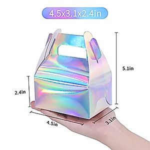SZYCHEN 10 pcs/holographic gift box cake candy biscuit packaging portable carton for wedding and birthday parties