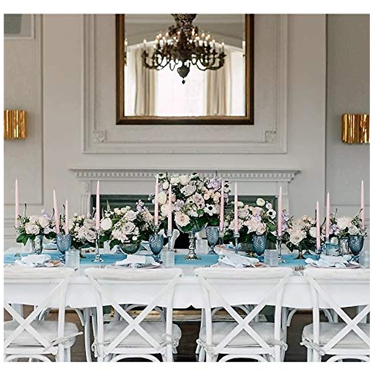 Scented 10 Inch Taper Candle Set of 4| Soy Wax Delightful Aroma | Beautiful Home Decor | Gift for Family and Friends (Pink)