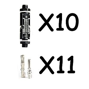 BAYM Solar Panel Cable Connector 30A 45A Panel Solar Wire Connector PV System Waterproof Combiner Box Inverter(30A 10P)