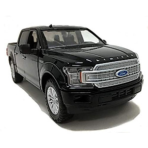 2019 Ford F-150 Limited Crew Cab Pickup Truck Black 1/24-1/27 Diecast Model Car by Motormax 79364