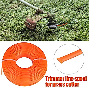 GLOGLOW Grass Cutter Accessories, 2.4mm Grass Trimmer Line Nylon Cord Wire Grass Cutter Accessories Tools Round String Petrol Grass Trimmer (50m/164ft)