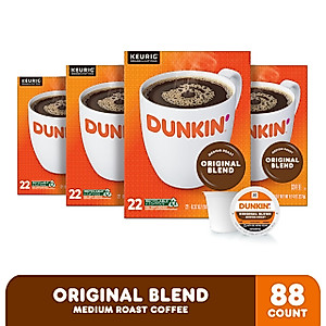 Dunkin' Original Blend Medium Roast Coffee, 88 Keurig K-Cup Pods