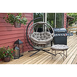 FlowerHouse FHOV100-SAND Hanging Ball Chair w/Stand - Overland Sand