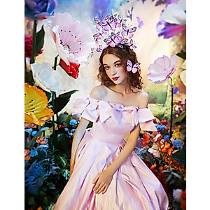 Coucoland Butterfly Fascinator womens Hat Derby Fascinators Boho Style Headband Butterfly Headpiece