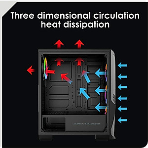 Apevia Crusader-F-PK Mid Tower Gaming Case with 1 x Full-Size Tempered Glass Panel, Top USB3.0/USB2.0/Audio Ports, 4 x RGB Fans, Pink Frame