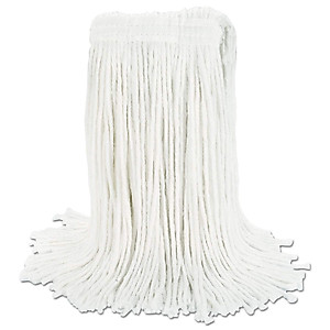 Boardwalk BWK2024RCT No. 24 Rayon Cut-End Wet Mop Head - White (12/Carton)