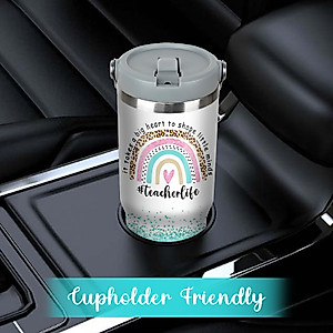 soeufnwhf Teacher Tumbler Cup, 30oz Stainless Steel Teacher Travel Coffee Mug Cup, Best Teacher Gifts for Women & Teacher Appreciation Gifts for Birthday, Appreciation Week, Back To School