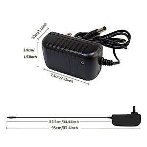 MTYTOT 9V DC 2A Power Supply 100-240V AC to DC 9Volt 2000mA 1A Power Adapter Switching Power Supply AC Adapter Transformer 5.5 X2.5mm US Plug Wall Adapter
