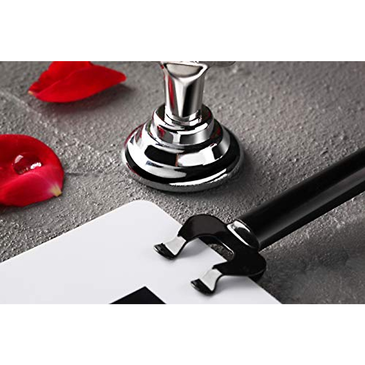 New Star Foodservice 27747 Triton/Ring-Clip Number Holder/Number Stand/Place Card Holder, Set of 12, 1.5-Inch, Black