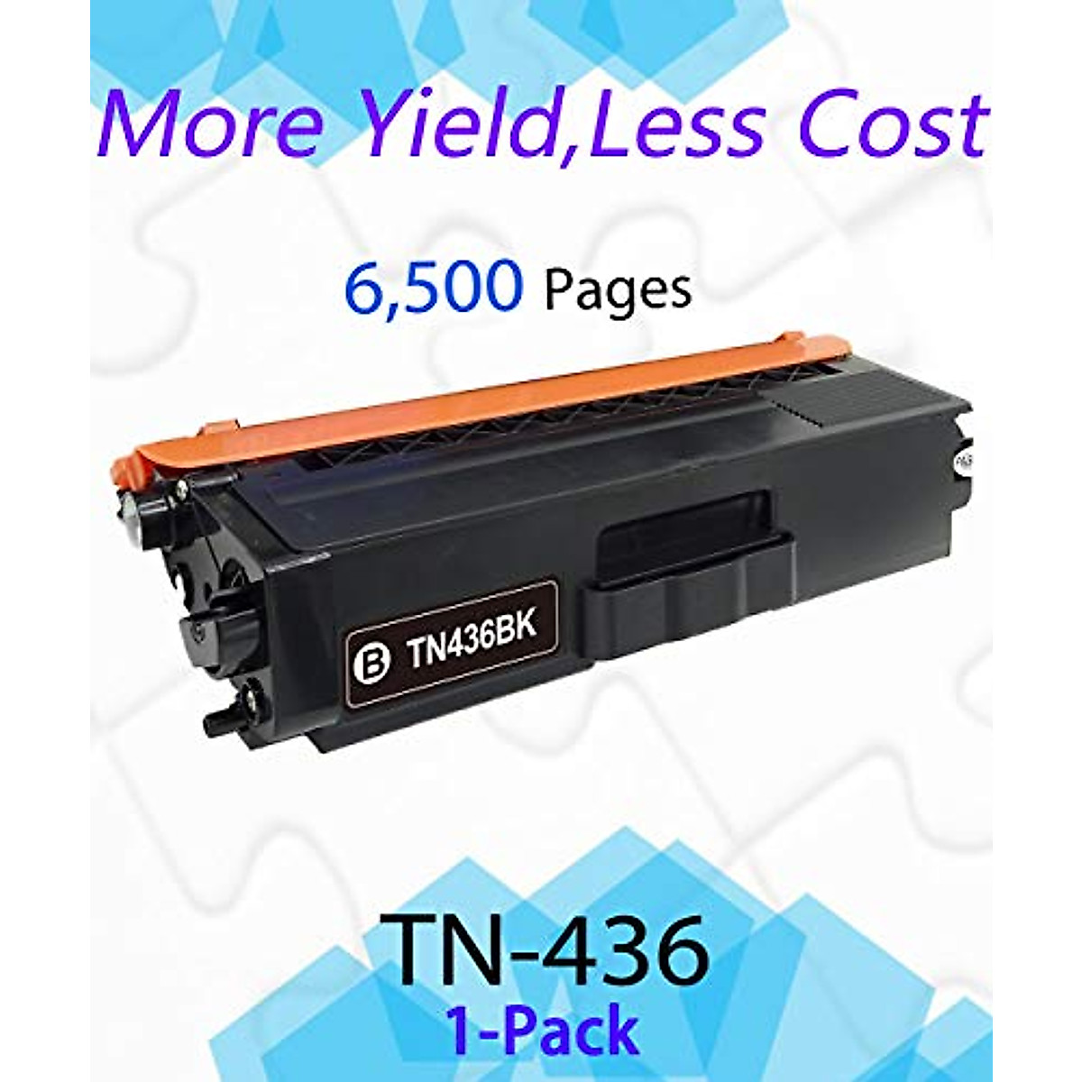 (1-Pack) Black High Yield Compatible TN436 TN-436 TN-436BK Toner Cartridge TN436BK Used for Brother HL-8260CDW L8360CDWT MFC-L8690CDW L8900CDW L8610CDW DCP-L8410CDW Printer, by EasyPrint