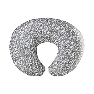 Dr. Brown's Breastfeeding Pillow with Removable Cover for Nursing Mothers, Machine Washable, Cotton Blend, Gray
