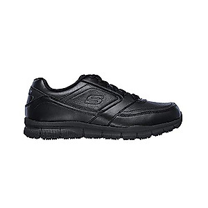 Skechers Men's Nampa Food Service Shoe, Black, 10 Wide
