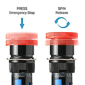 Genmitsu CNC Router Emergency Stop Switch Push Button for 3018-MX3/3018-PROVer