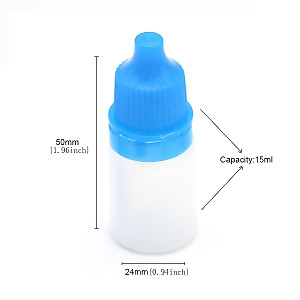 Ewanda store 50pcs Empty Eye Dropper Bottles 5ml Plastic Squeezable Dropper Bottles Eye Liquid Dropper Dropping Bottles(Red Cap)