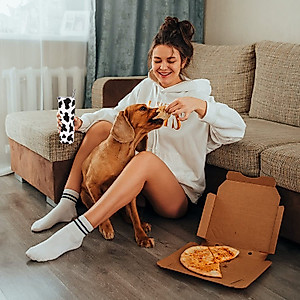 Cow Print Tumbler with Lid and Straw-Stainless Steel Insulated Thermal-Slim Cows Skinny Tumbler-Cow Print Decor-Cow Gifts for Women-Cow Tumbler-Cow Stuff-Birthday Gifts for Women Mom-20 oz Tumbler