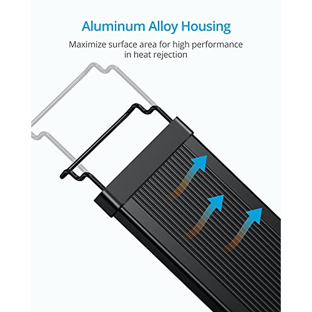 NICREW ClassicLED Gen 2 Aquarium Light, Dimmable LED Fish Tank Light with 2-Channel Control, White and Blue LEDs, High Output, Size 18 to 24 Inch, 15 Watts