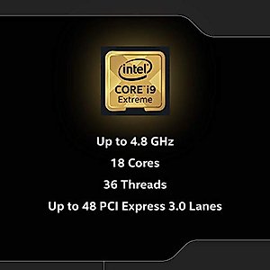Intel Core i9-10980XE Desktop Processor 18 Cores 36 thread up to 4.8GHz Unlocked LGA2066 X299 Series 165W