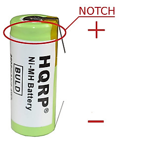 HQRP 42mm Long Battery Compatible with Braun 5000, 3745, 3761, 3762, 5000 Toothbrush Repair 2000mAh Professional Care Triumph Sanyo 346 Sanyo346