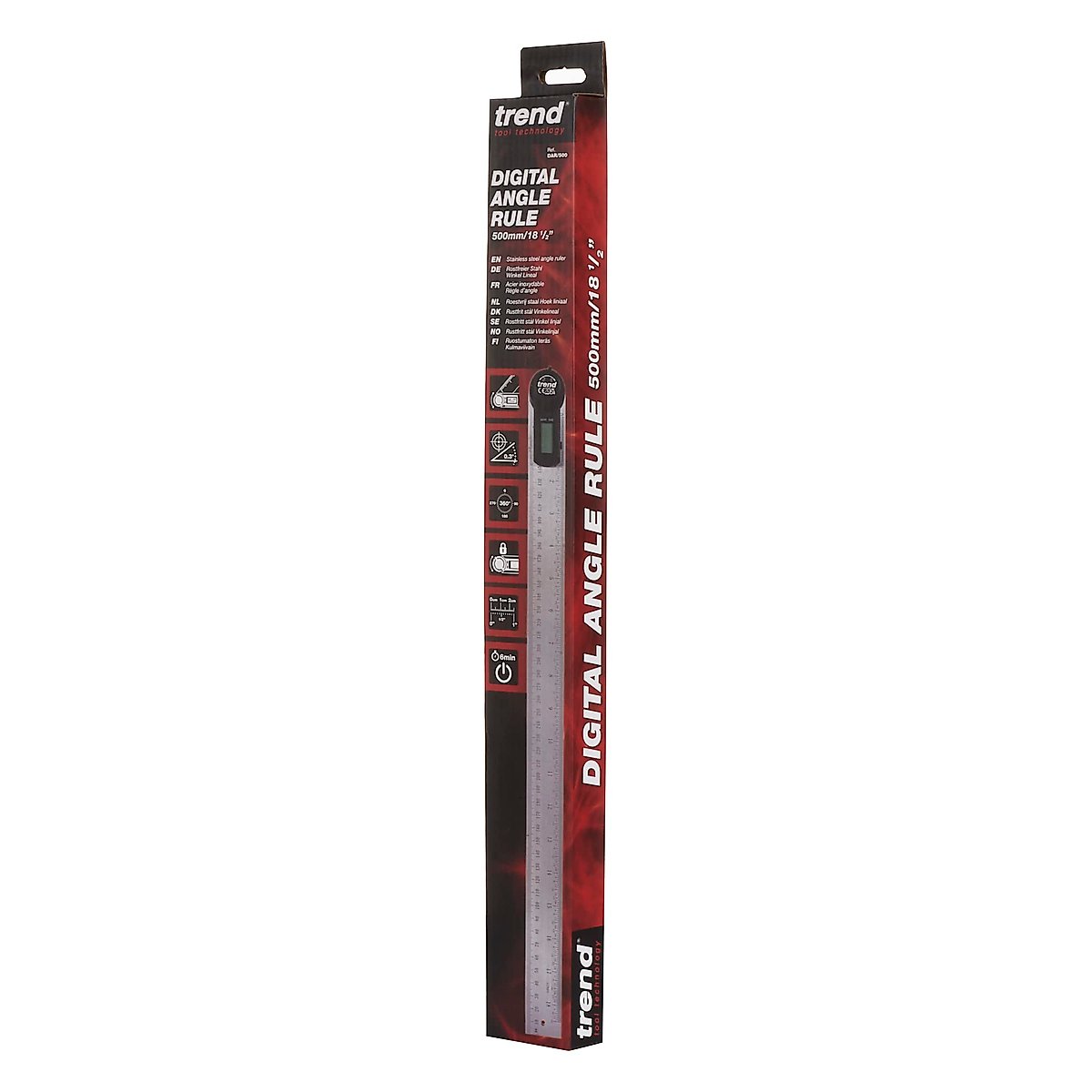 Trend 20 Inch Digital Angle Ruler for Precise Internal and External Angle Measurements, DAR/500