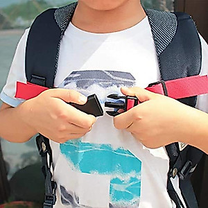 Macho River Collection *MRC* Children, Teen, Adult Adjustable Backpack Chest Strap 2-Pack (Black/Black)