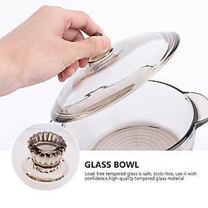 DOITOOL Glass Saucepan with Cover Heat-Resistant Glass Pot and Pan with Lid, Clear Glass Cooking Pot Cookware Set for Pasta, Noodle, Soup & Baby Food