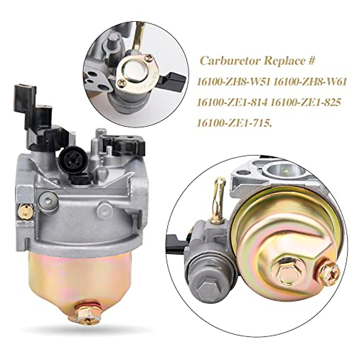 Gx160 Carburetor GX200 Carb Compatible with Honda GX120 GX160 GX200 5.5HP 6.5 HP Small Engine GX160 Carb Replace Part 16100-ZH8-W61