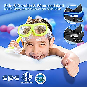 Hamdol Inflatable Swimming Pool, Kiddie Pool with Sprinkler, 99" X 72" X 22" Full-Sized Family Blow up Pool for Kids Toddlers Adults, Lounge Above Ground Pool for Backyard Indoor Outdoor for Age 3+