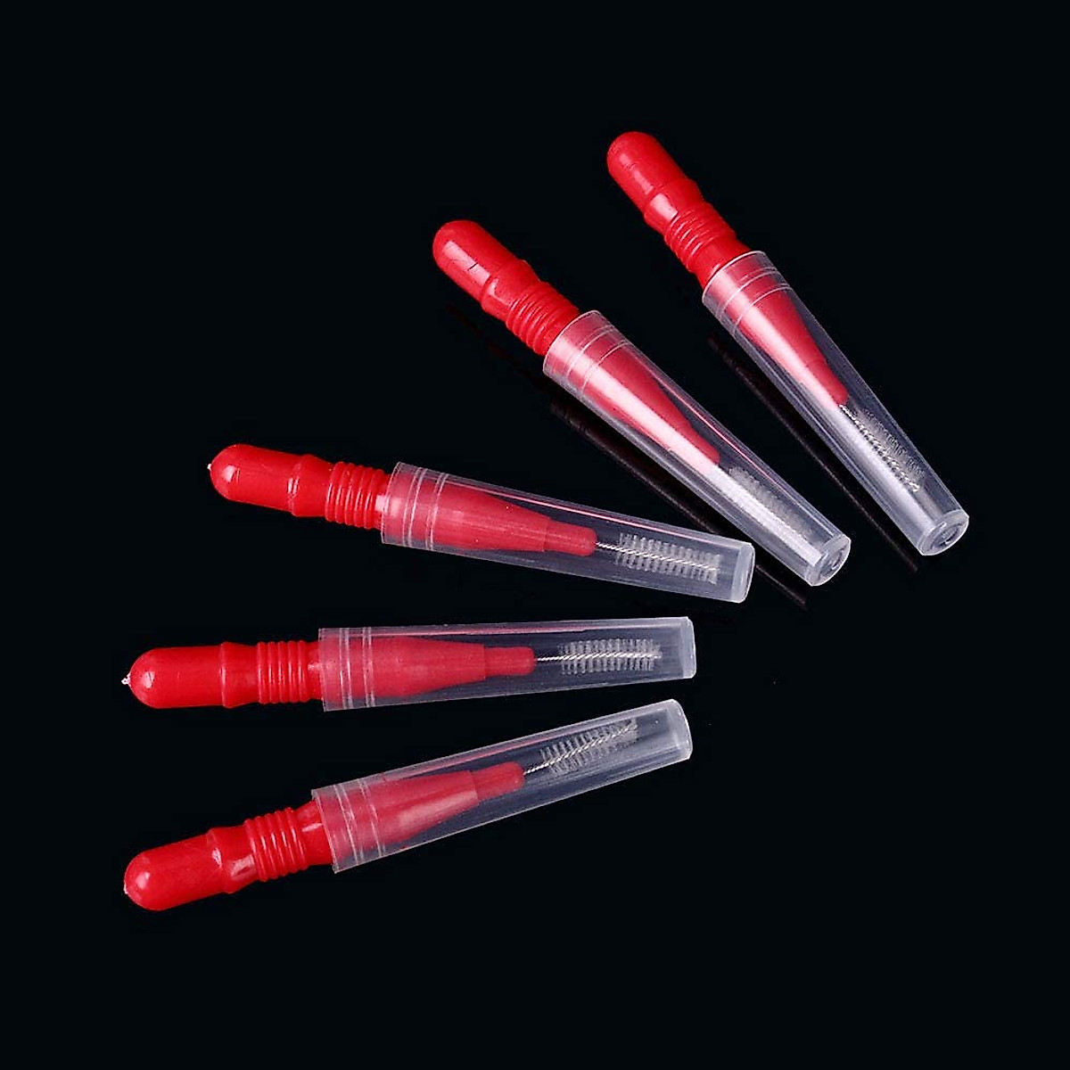 N Noble One 50Pcs Interdental Slim Brushes 0.7-1.2mm Dental Brushes Between Teeth Gum Flosser Picks Tooth Cleaning Tools for Children and Adult