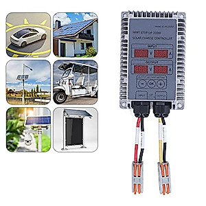 Solar Charge Controller, Boost MPPT 24‑85V Voltage LED Display Adjustable Waterproof Solar Panel Regulator, Multiple Protections Solar Controller for Lithium, Acid, Sealed, Gel, Flooded(400W)
