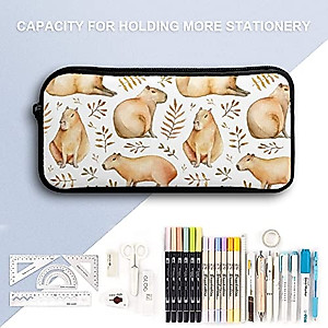 Funny Capybaras Animals Teen Adult Pencil Case Large Capacity Pen Pencil Bag Durable Storage Pouch